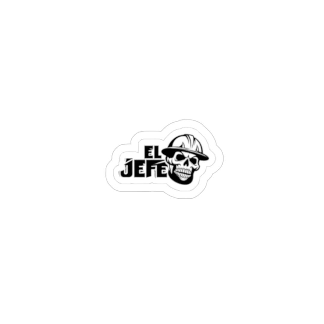 El Jefe Skull Die-cut Sticker Transparent Cool Car, Laptop, Water ...