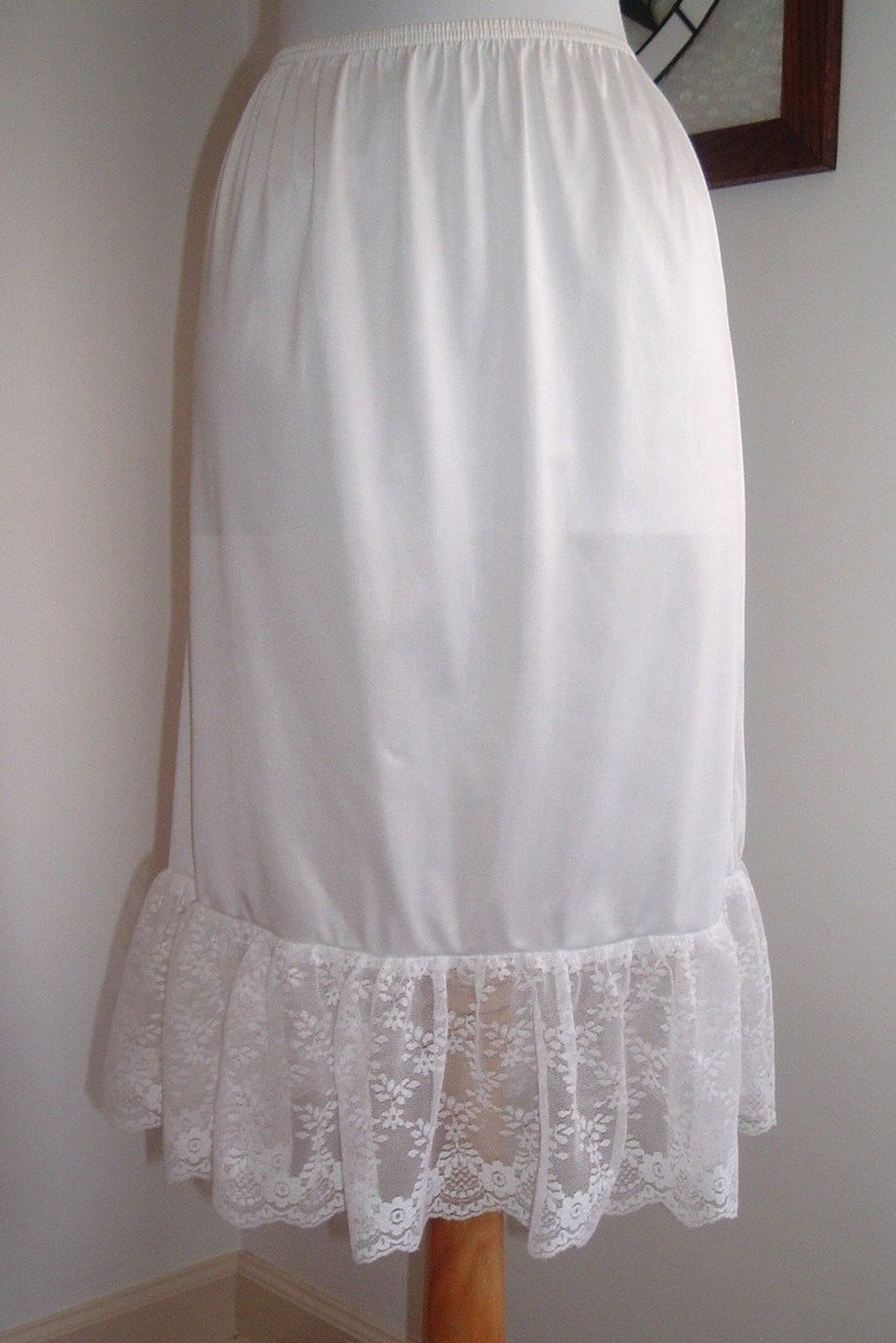 Slip Extender Lace Slip Extender Ivory Lace Raffle Trim - Etsy Canada