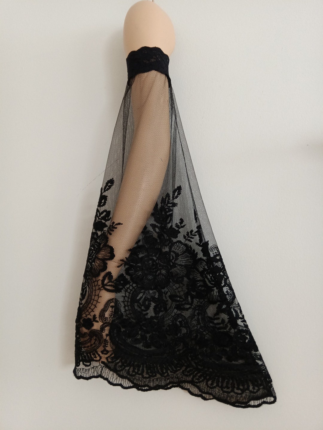Bridal Black Lace Removable Sleeves - off Shoulder Boho Wedding Sleeves ...