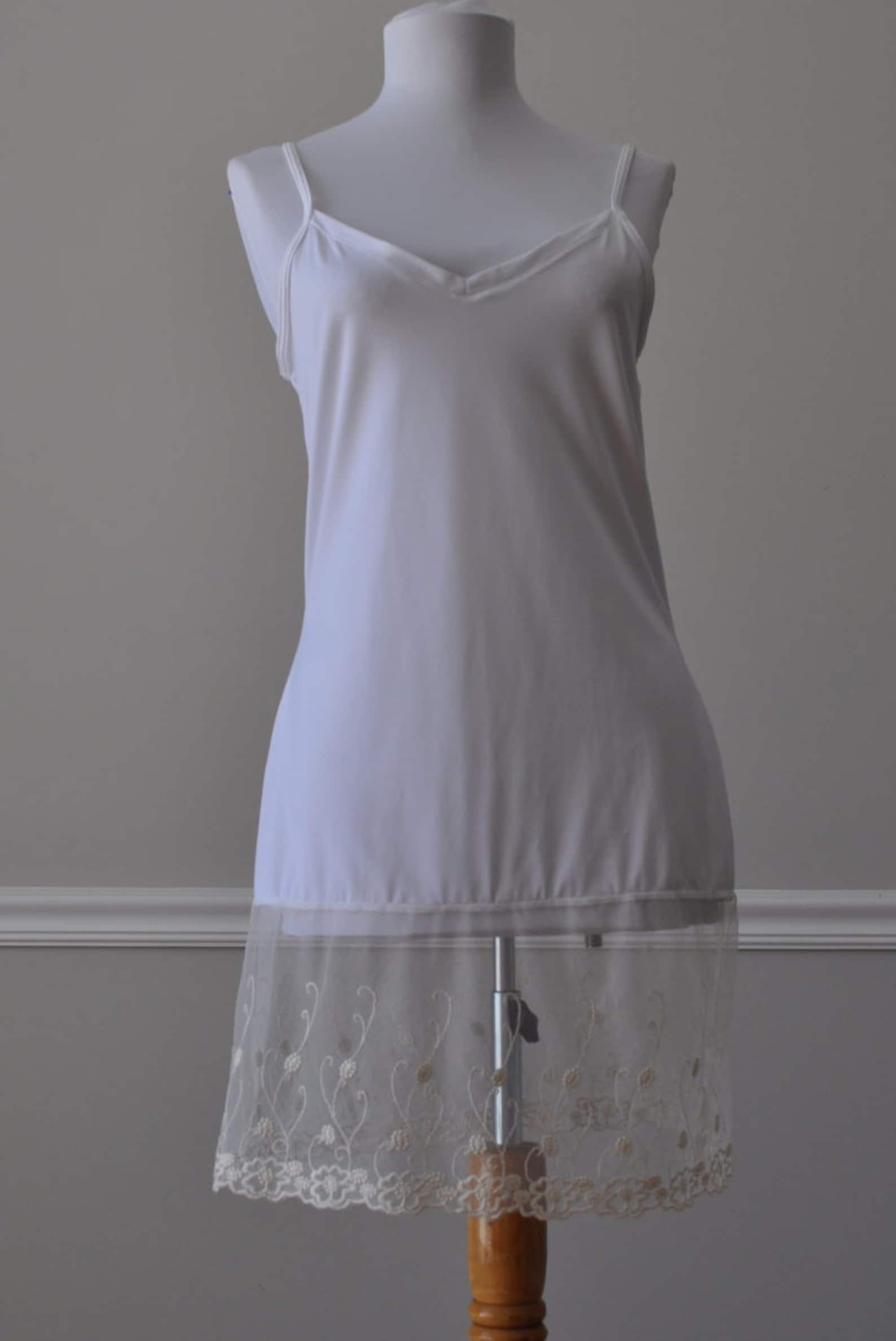Full Slip Extender, Top Slip Extender, Shirt Extenders, Ivory Lace Top ...