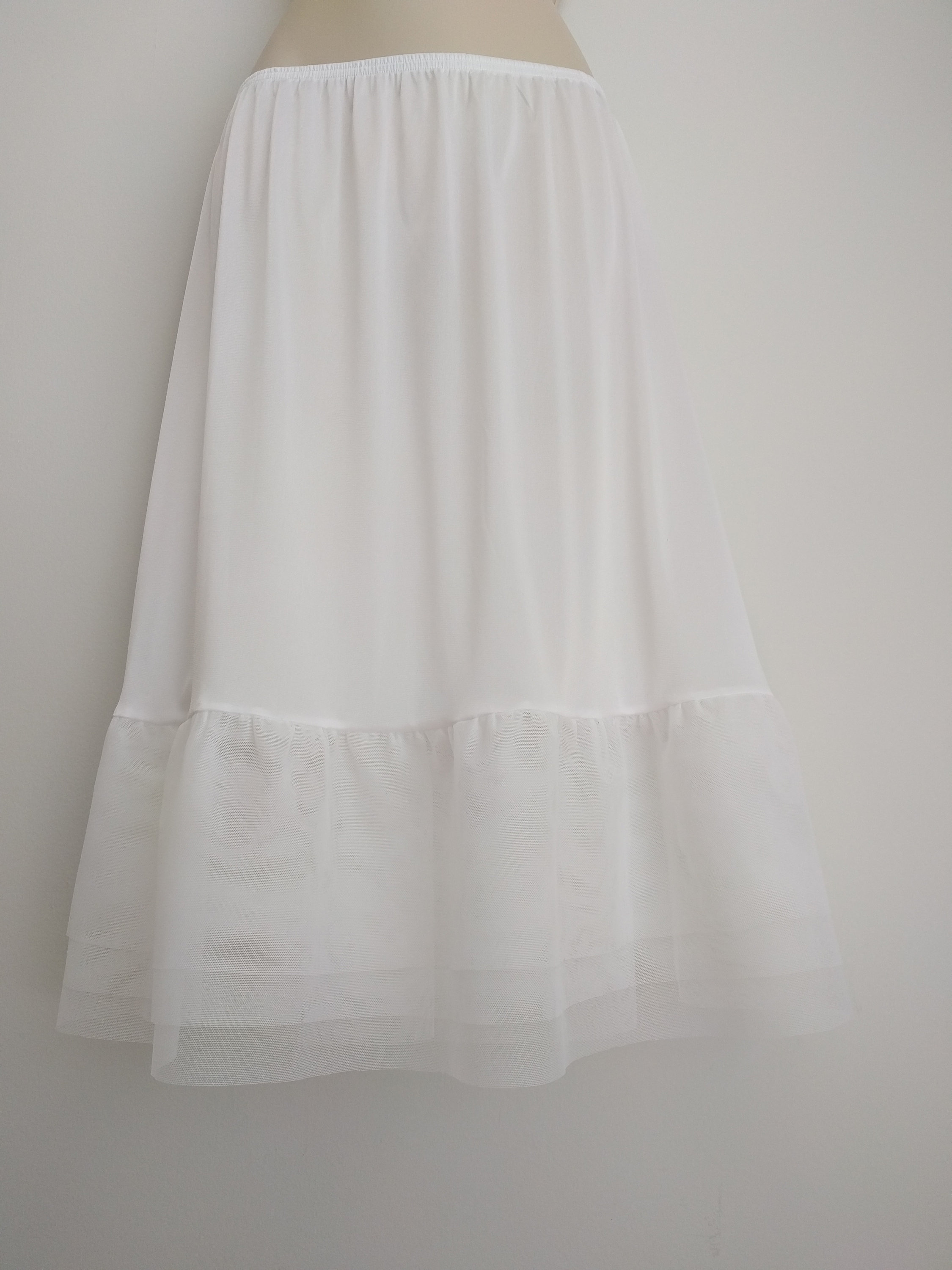 Slip Extender - Black, White, Ivory Tulle Ruffle Slip (cobalt Blue ...