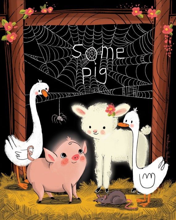 Charlotte's Web Some Pig E.B. White Farm Animals Pig - Etsy