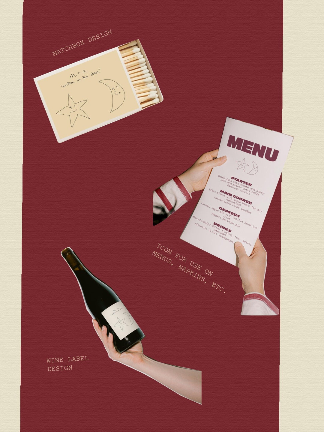 Custom Design Bundle | Wine Label | Matchbox Design | Party Merch - Etsy