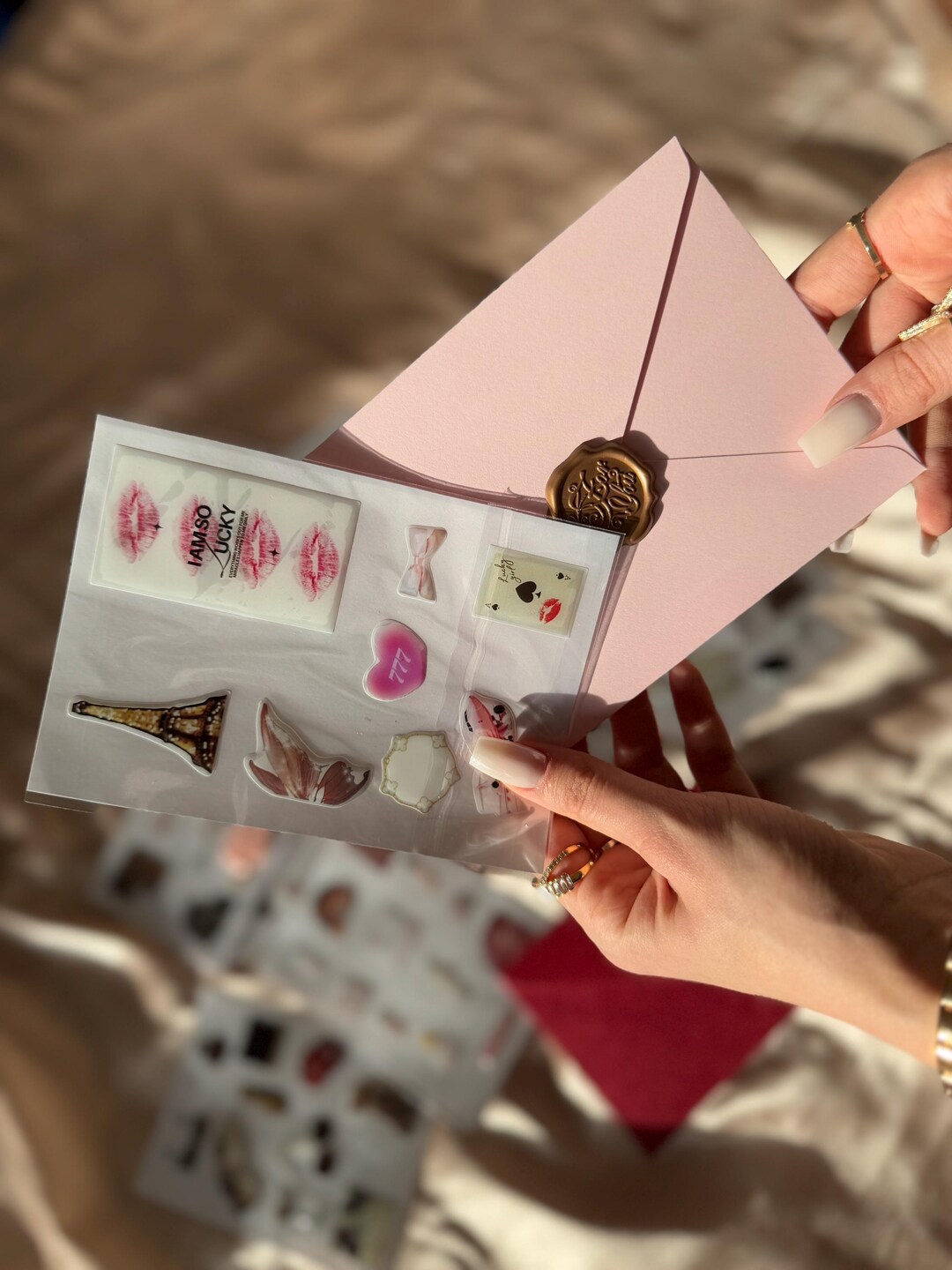 Manifestation Lucky Girl 3D Stickers for Visionboard Affirmation, and ...