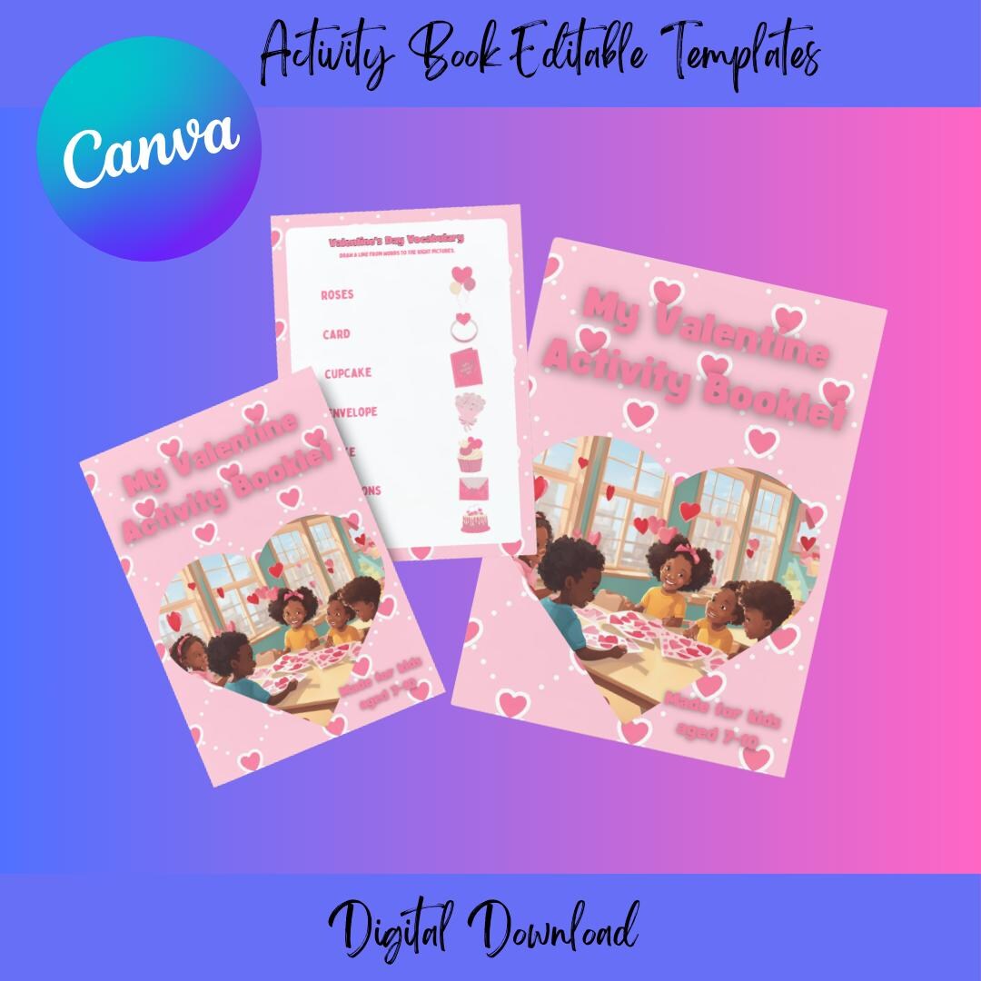 Editable Valentines Day Activity Book Template - Etsy