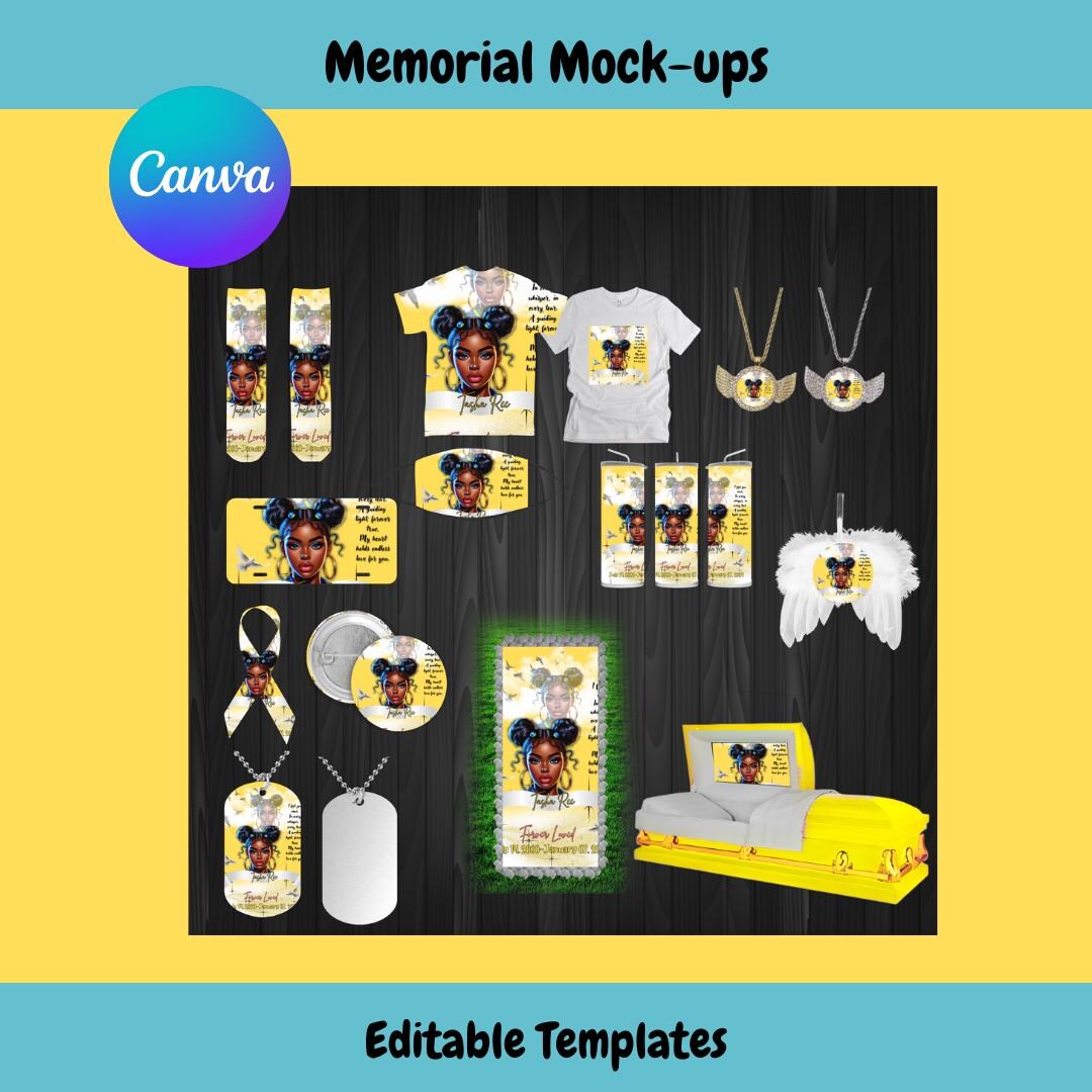 Editable Canva Memorial Mockup Templates – Digital Download - Etsy