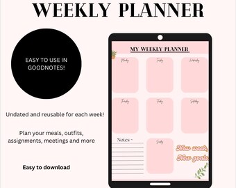 Daily and Weekly Planner Bundle downloadable Template - Etsy