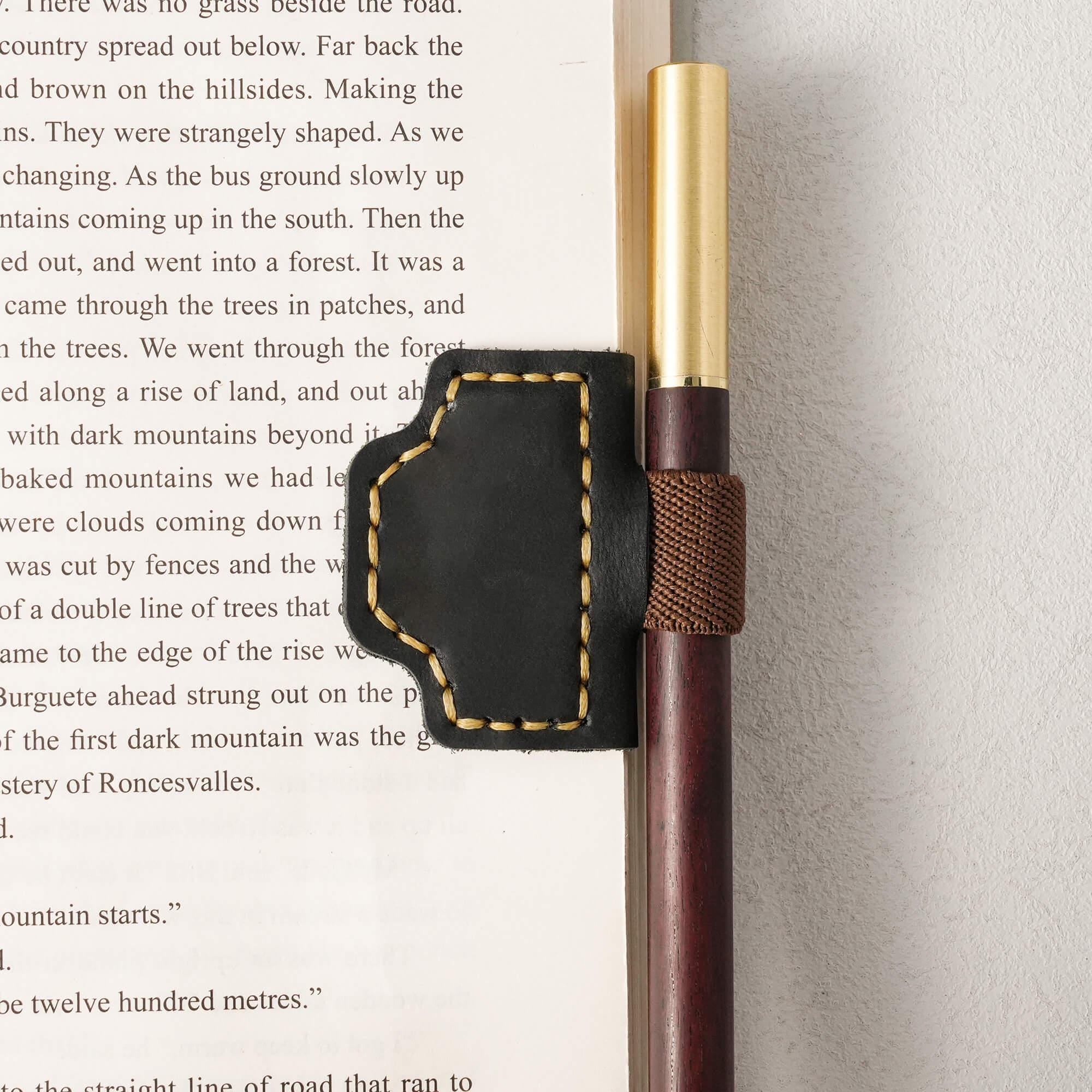 Personalized Leather Pen Clip, Magnetic Leather Pen Loop, Leather Pen ...
