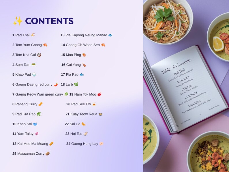 25 Pcs Authentic Thai Recipes – Digital PDF Cookbook | Traditional ...