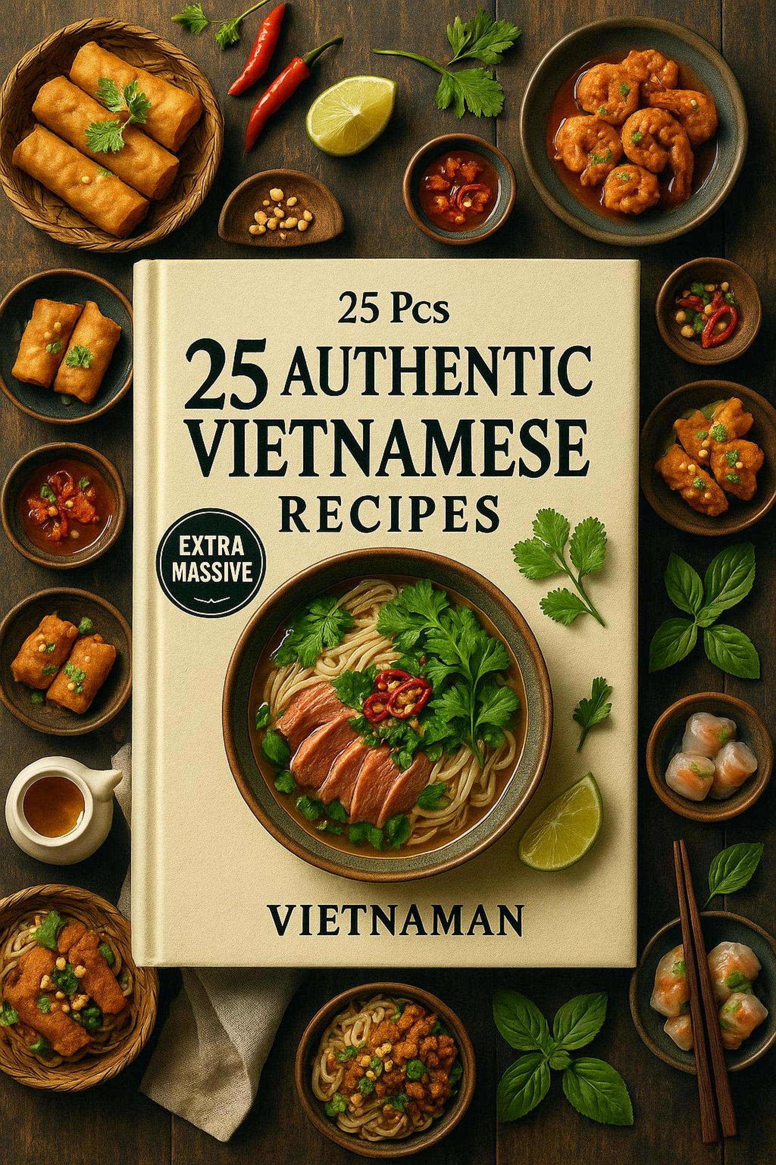 25 Pcs Authentic Vietnamese Recipes – Digital PDF Cookbook ...