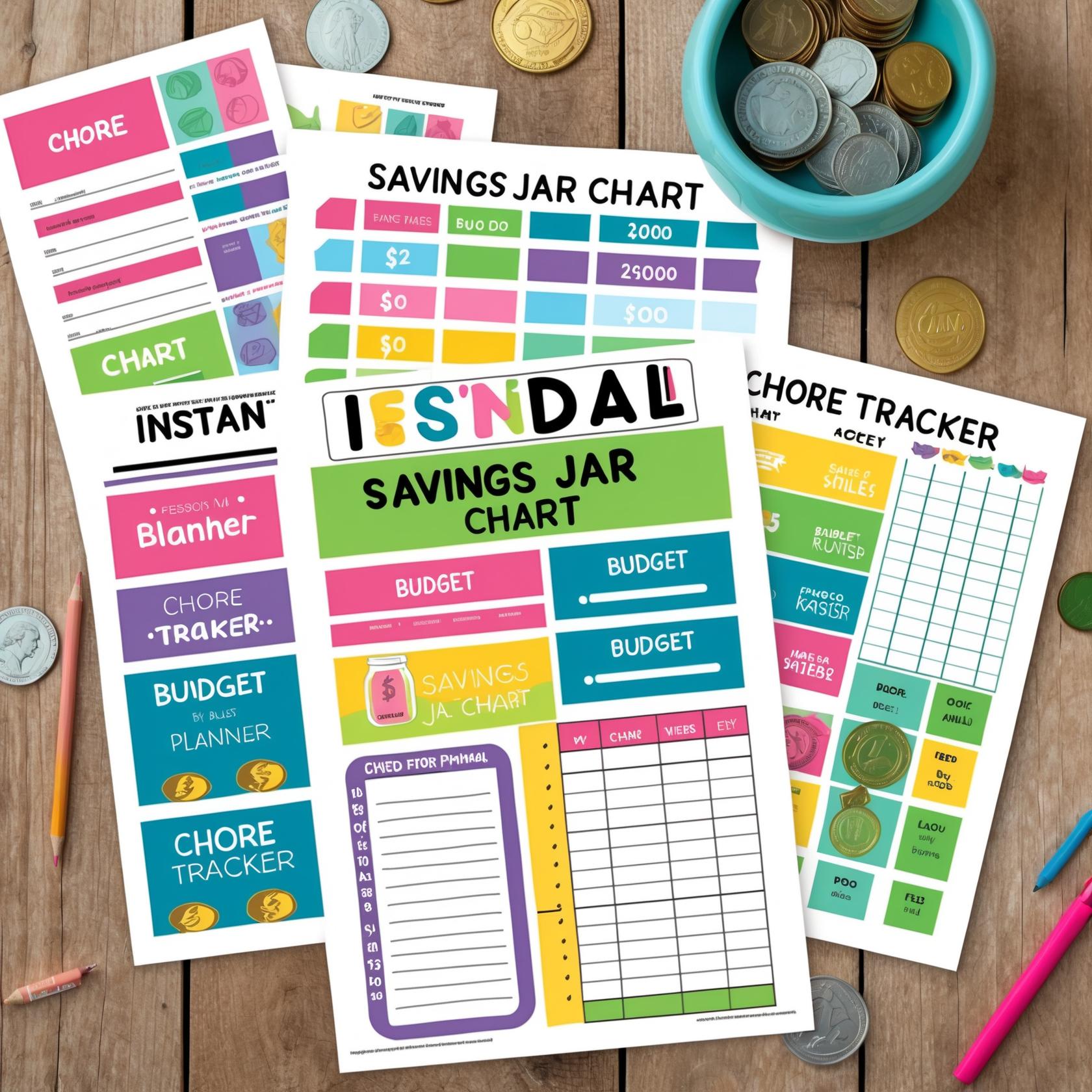 Kids Money Management Printables – 5-page Financial Literacy Activity ...