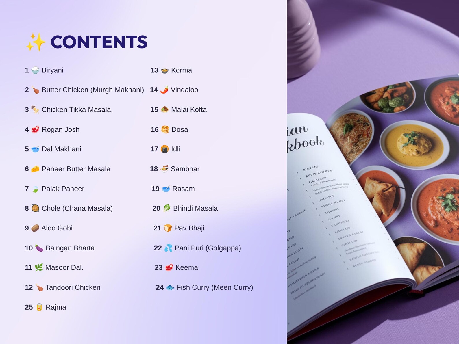 25 Authentic Indian Recipes – Digital PDF Cookbook | Traditional Indian ...