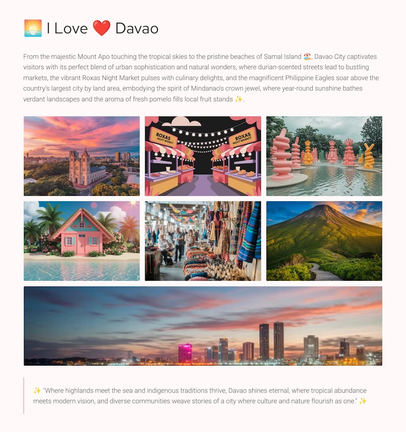 DAVAO CITY Philippines Digital Travel Guide Our Digital Tour Guide is ...