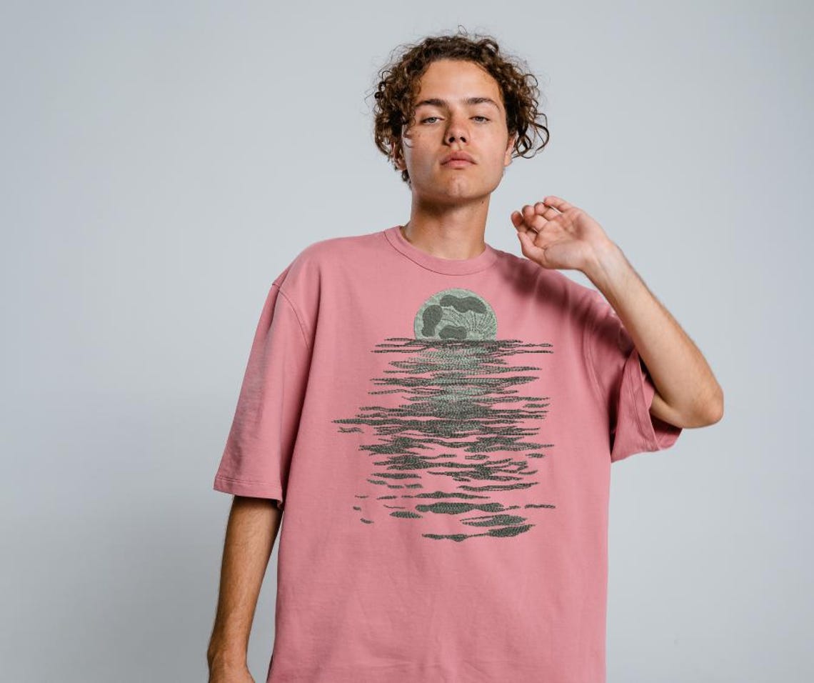 Moon Embroidery Design, Realistic Moon Embroidery, Moonlight Embroidery ...