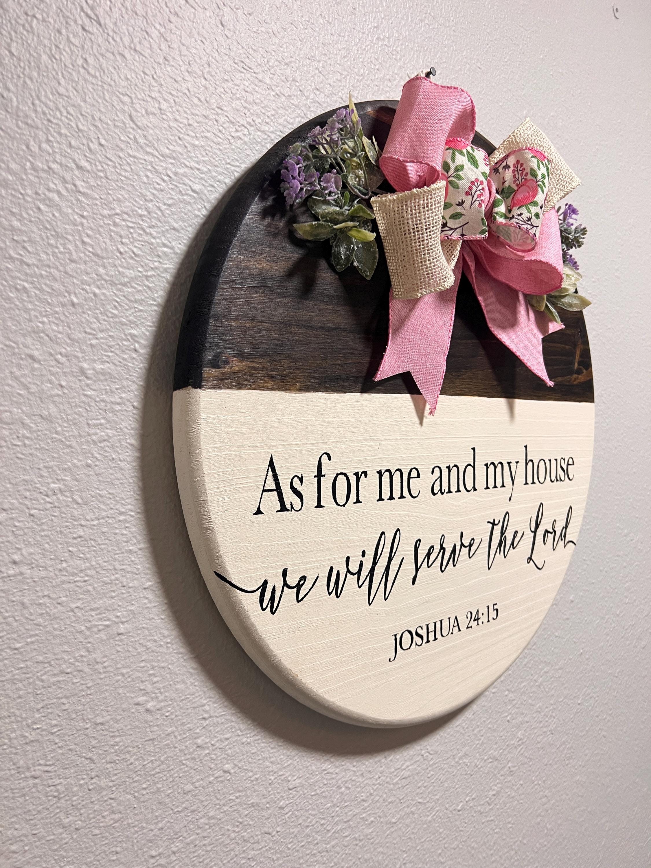 We Will Serve the Lord Round Wooden Sign - Etsy