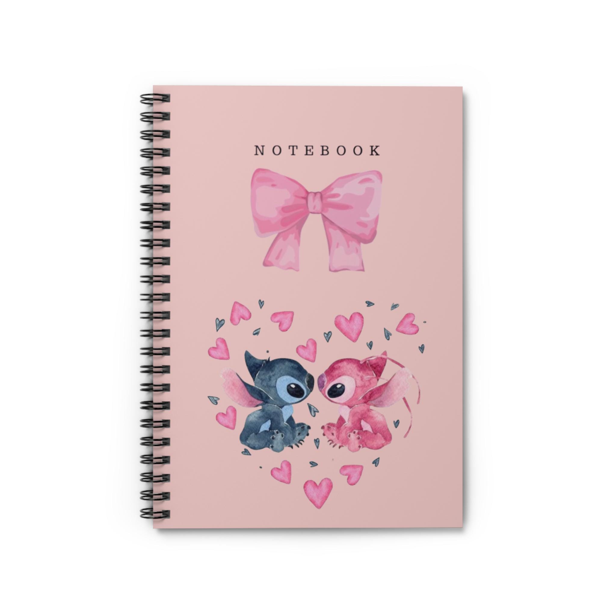 Stitch and Angel Spiral Notebook - Ruled Line - Etsy