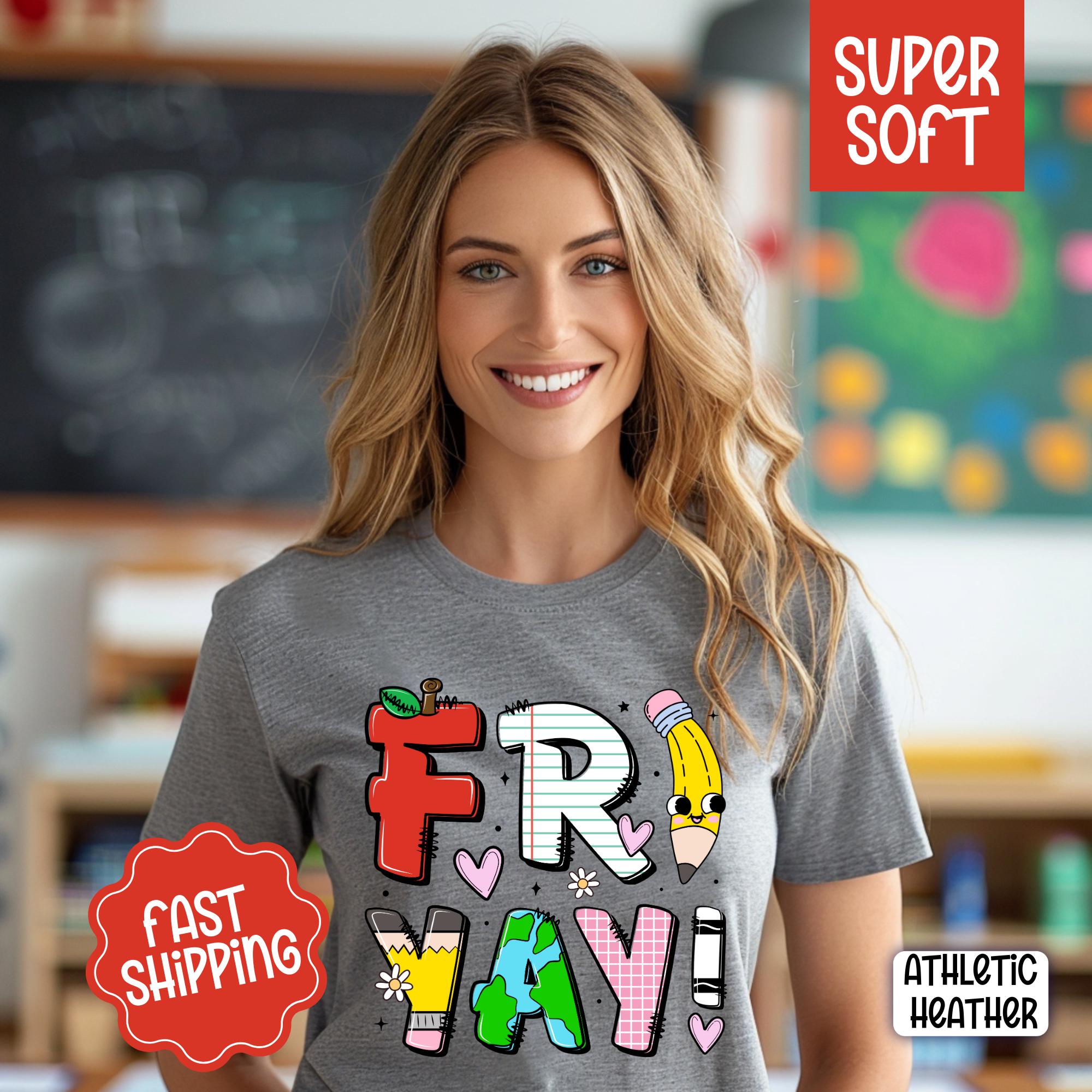 Friyay Shirt, Friday Shirt, Friday Vibes Shirt, Fun Friday Tee, Relaxed ...