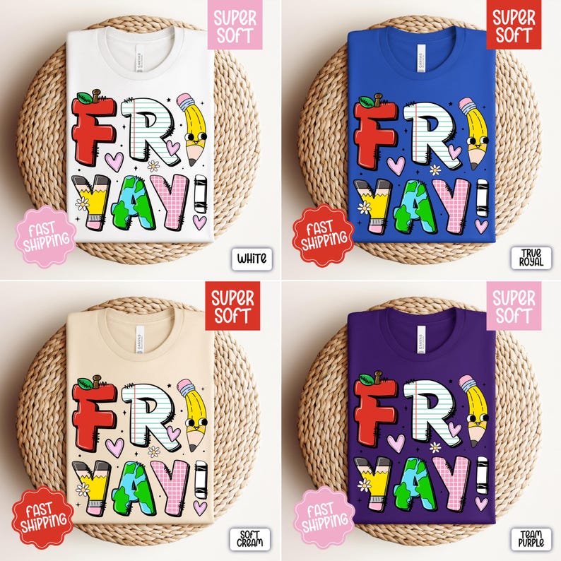 Friyay Teacher Shirt, Fun Friday Tee, Bella Canvas Brand - Etsy