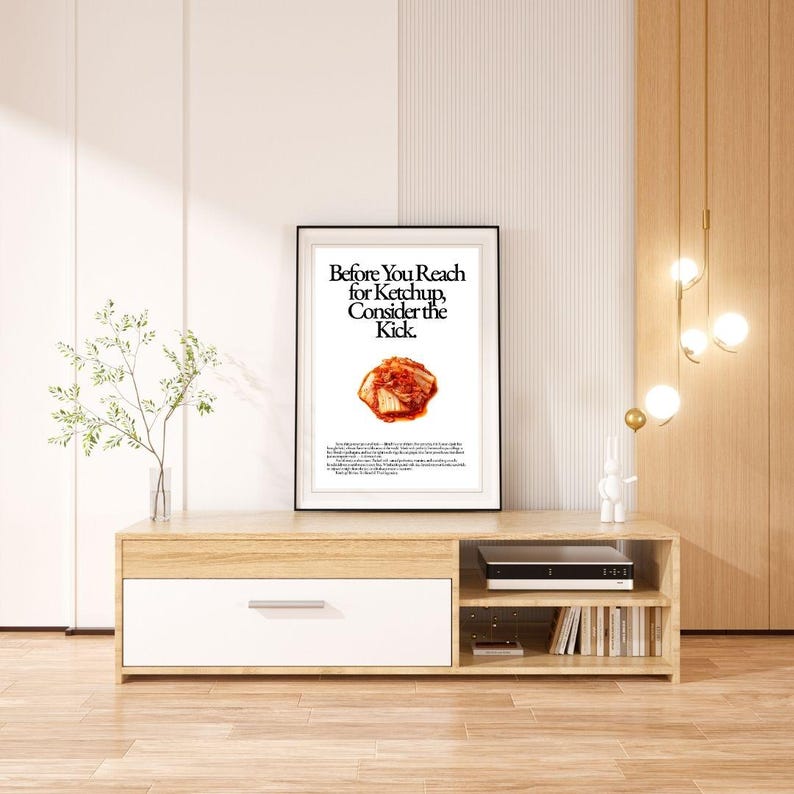 Kimchi Poster, Korean Marketing 80s, Vintage Poster, Asian Culture ...