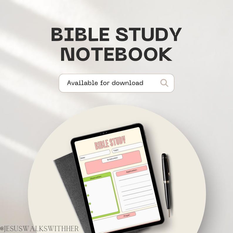 Digital Bible Planner | Christian Prayer Journal | SOAP Method Bible ...
