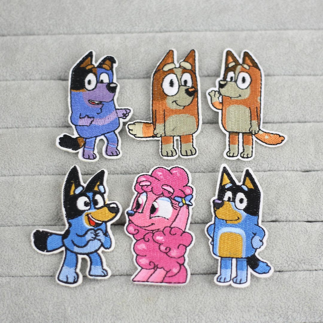 Bluey Australia Iconic Iron on Embroidery Patchinspired to Look Similar ...