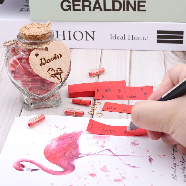 Personalized Love Messages Capsules, DIY Love Letter Pills in a Jar ...