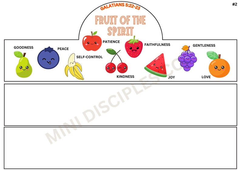 Fruit of the Spirit Printable Crown - Etsy