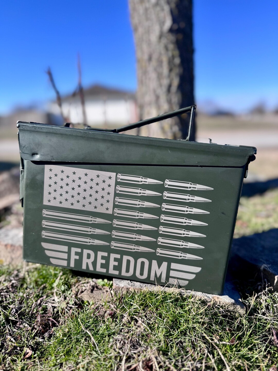 50cal Ammo Box / Ammo Can / Custom Ammo Box / Hunting Box / Freedom ...
