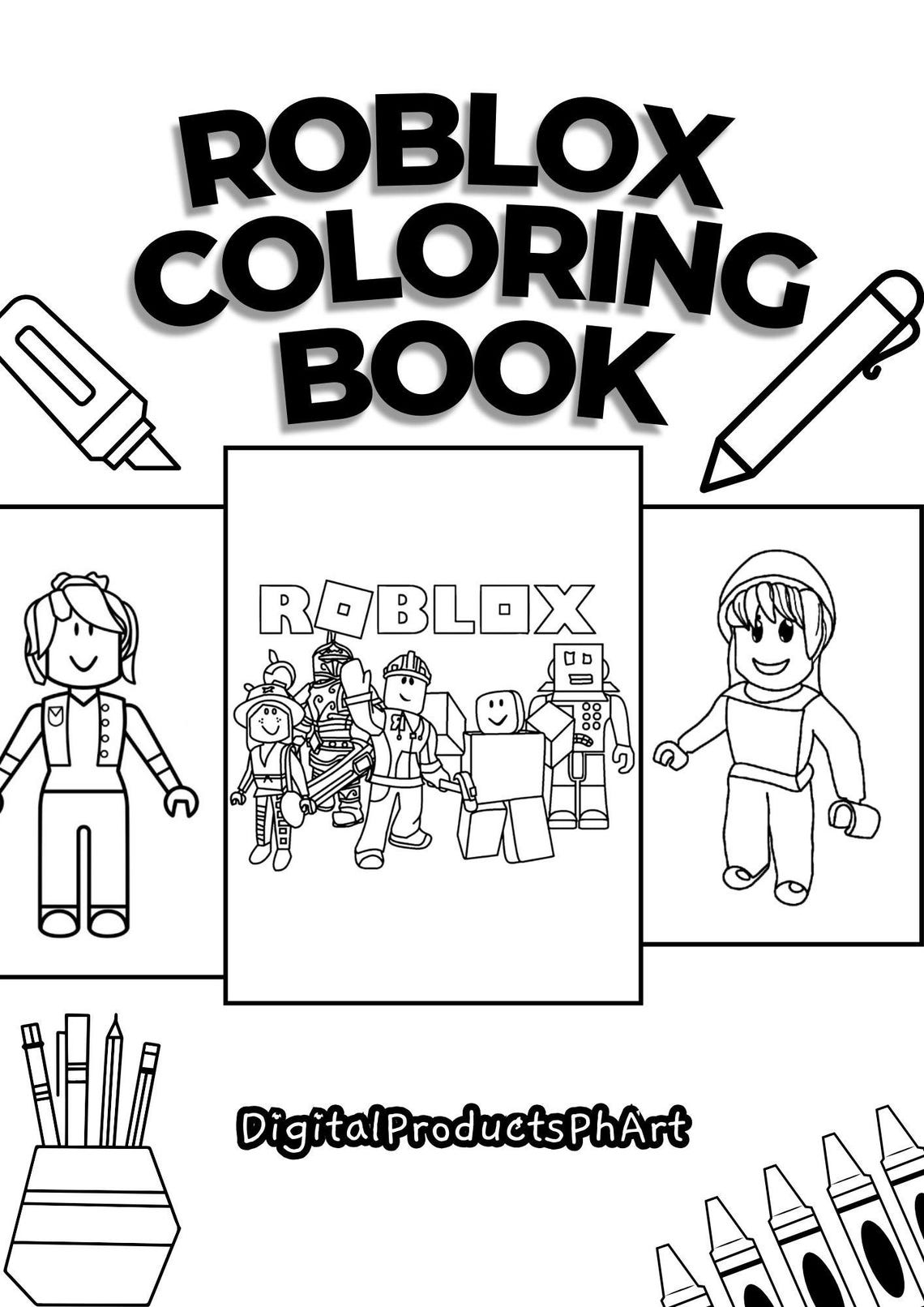 28 Roblox Coloring Book, Roblox Coloring Pages, Digital Coloring Book ...