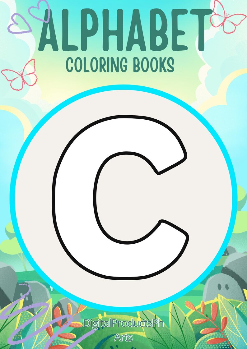 52 Alphabet Coloring Pages, Kids Learning Activity, ABC Color Pages ...