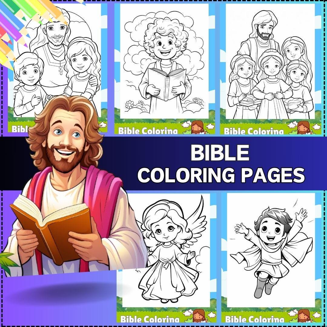 39 Bible Coloring Pages, Scripture Coloring Sheets, Religious Art ...