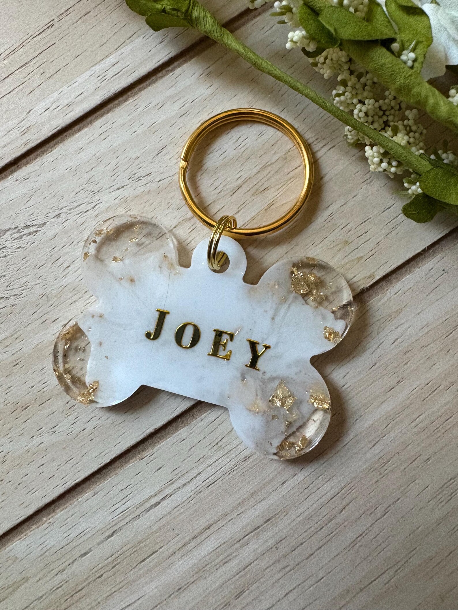 Pawfectly Personalized Resin Pet Tag-marble/ Gold Custom ID for Dogs - Etsy