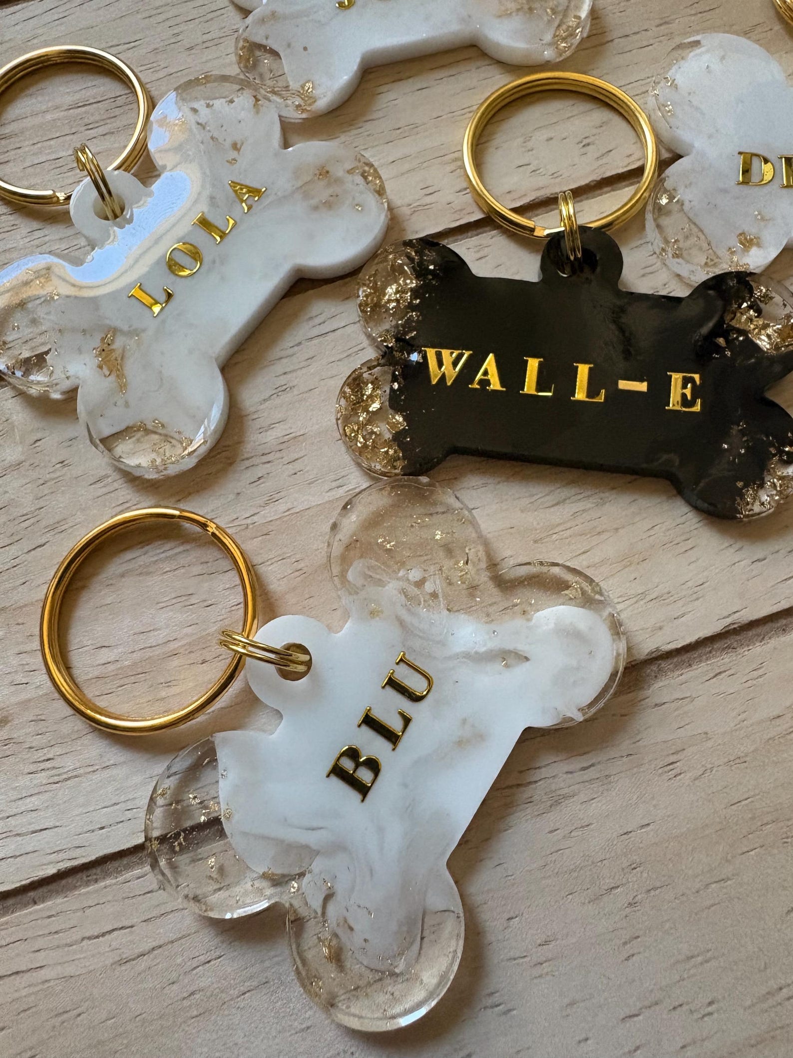 Pawfectly Personalized Resin Pet Tag-marble/ Gold Custom ID for Dogs - Etsy