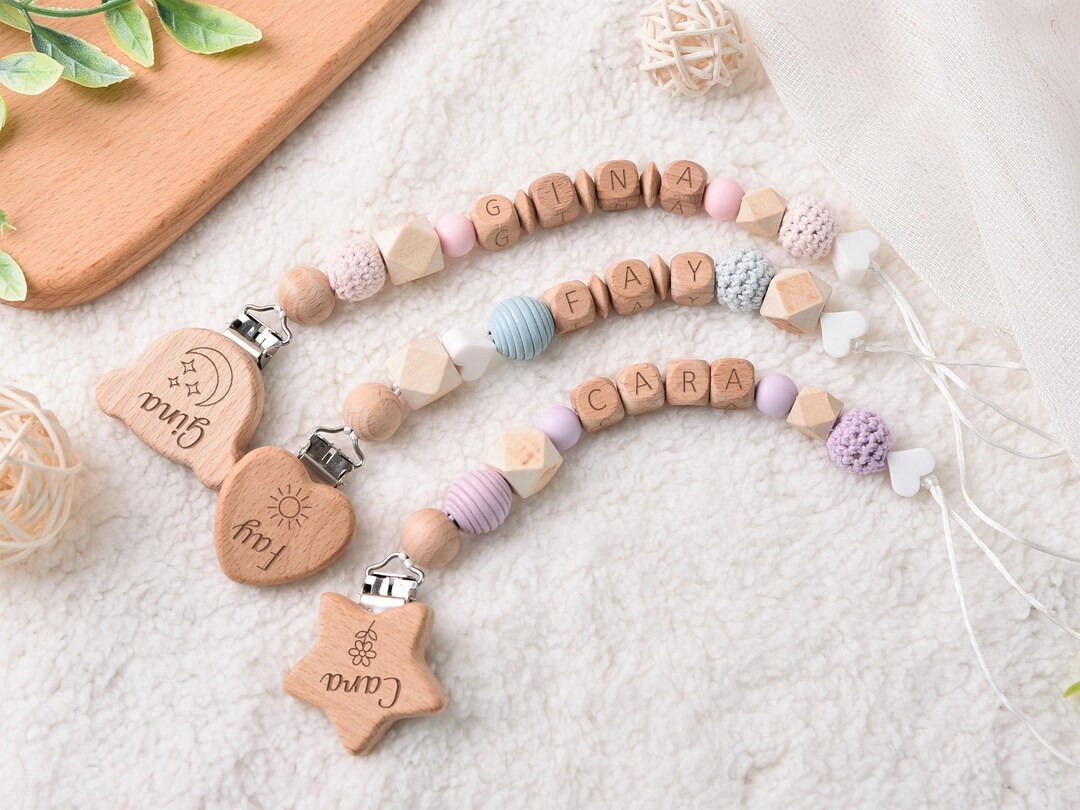 Personalized Pacifier Clip,custom Pacifier Holder,baby Binky Clip,baby ...