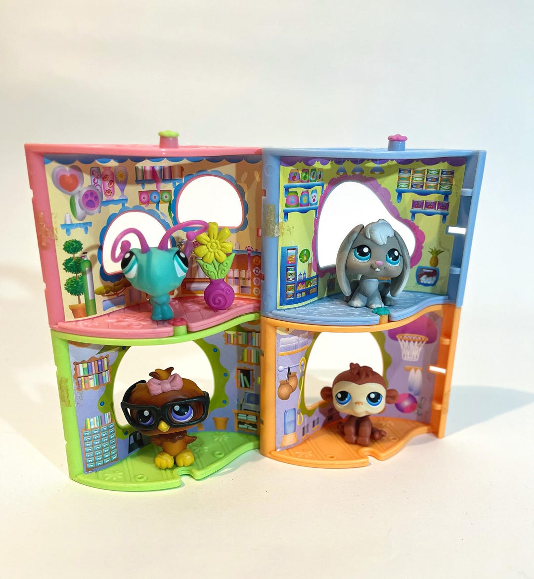 Authentic LPS Littlest Pet Shop Pet Nooks Set With Butterfly, Owl ...