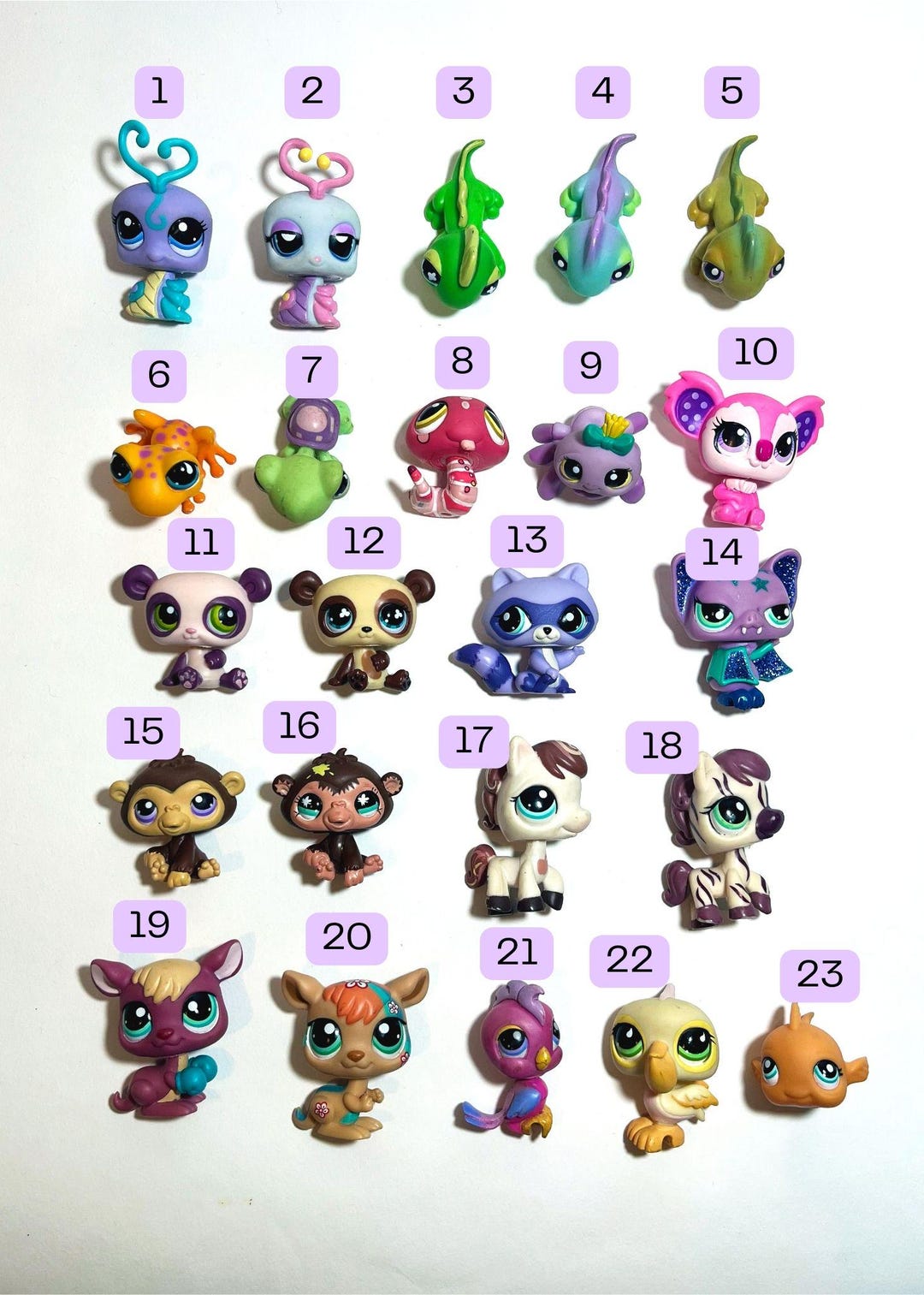 Authentic LPS Hasbro Littlest Pet Shop 23 Panda, Raccoon, Rare Molds - Etsy