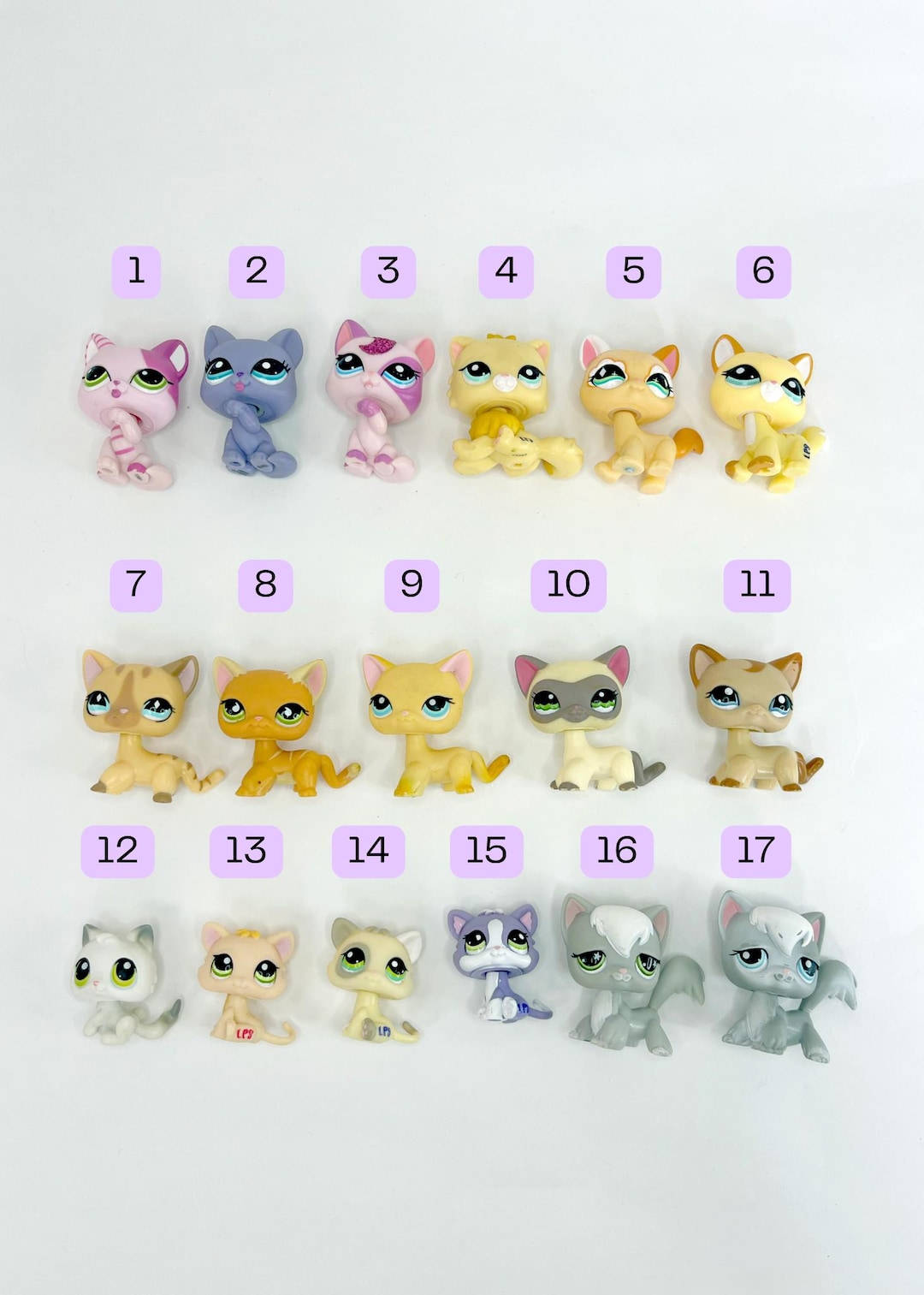 Authentic LPS Littlest Pet Shop Cats, Shorthair, Persian, Kitten ...