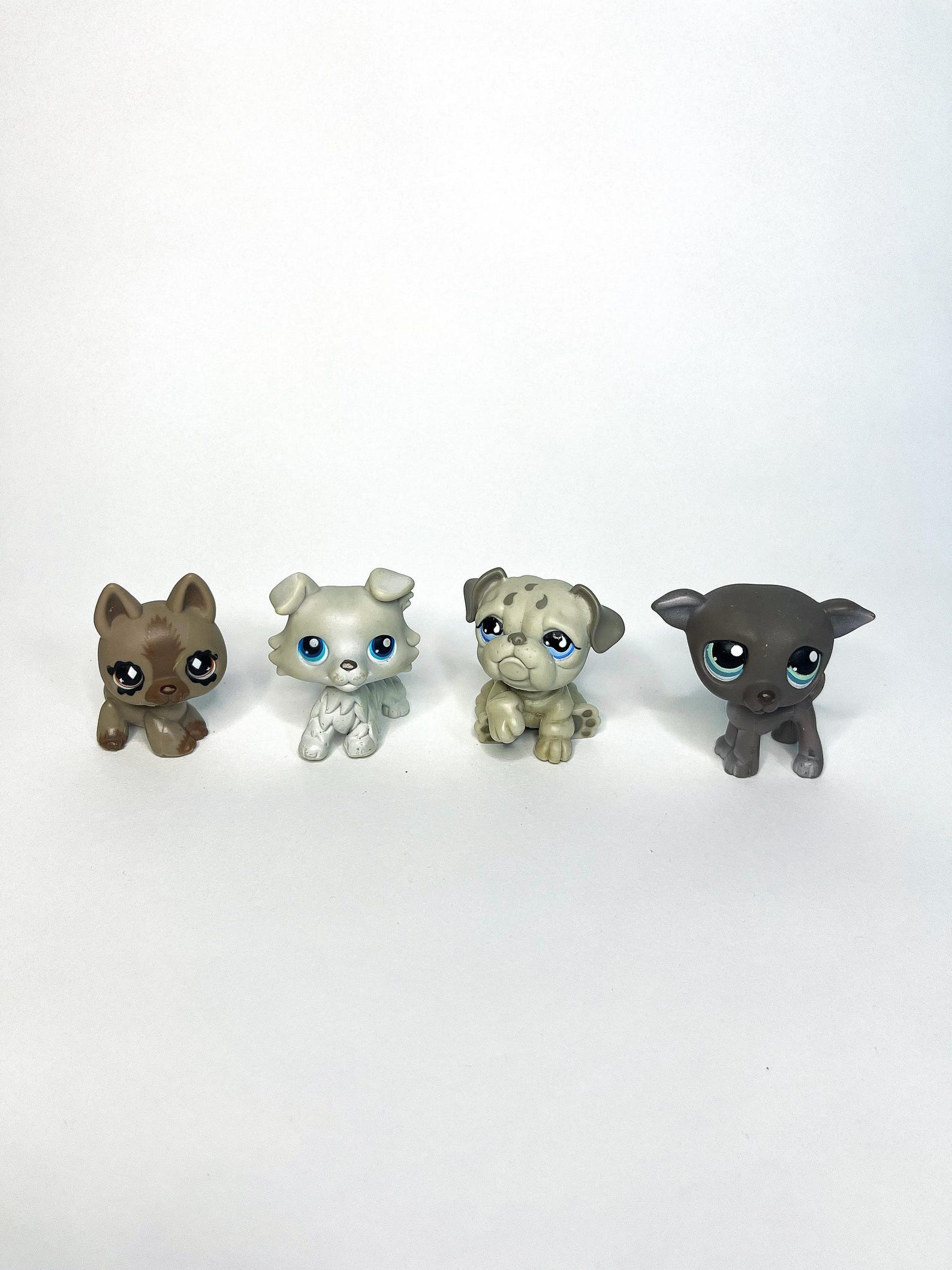 Authentic LPS Littlest Pet Shop Grey Dogs, German Shepherd, Collie ...