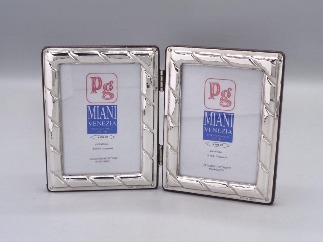 SILVER FRAME 925 Silver Double Frame With Hinges 6x8 - Etsy Australia