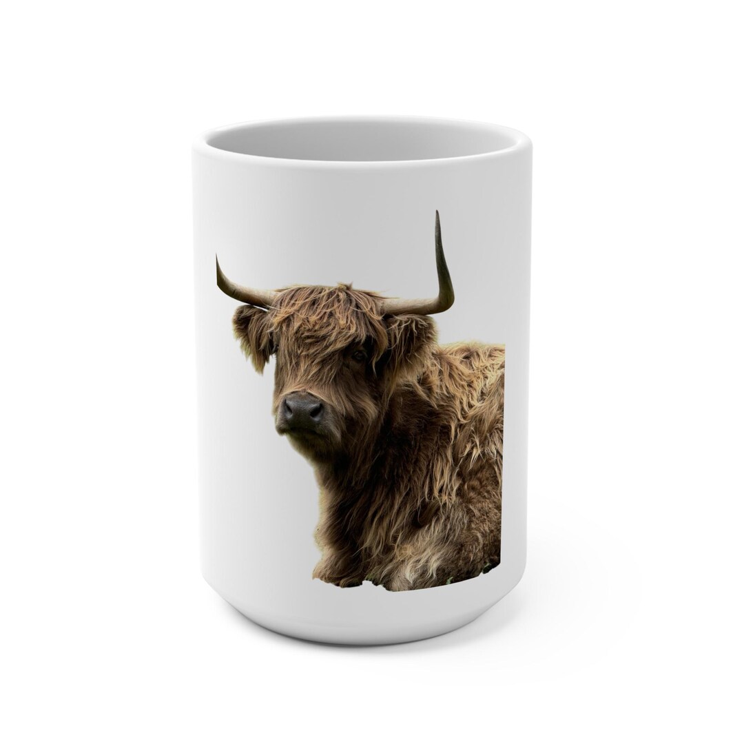 Highland Cow Mug, Scottish Cattle Coffee Cup, Farm Animal Drinkware ...