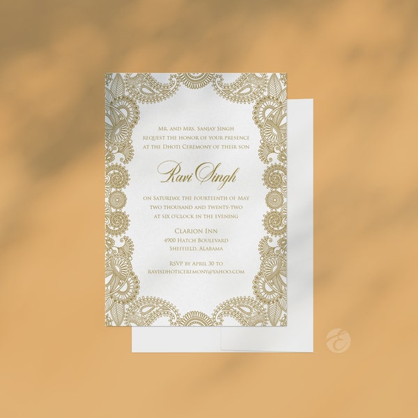 Saree Function Invitation - Etsy