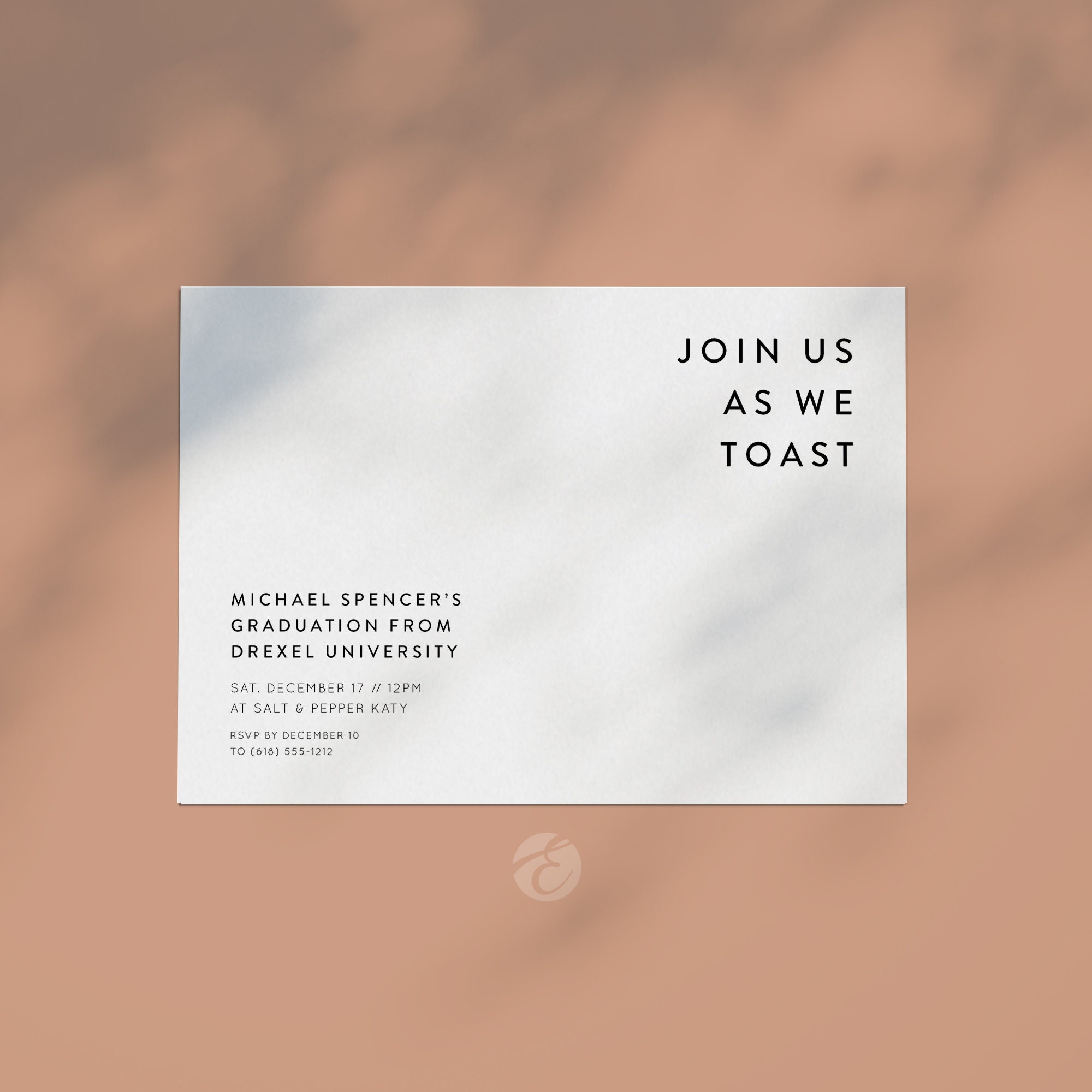 Modern Graduation Party Invitation Minimal Graduation - Etsy