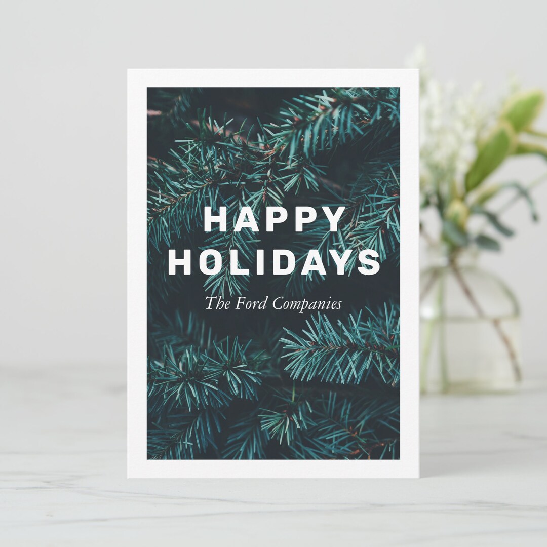 PRINTABLE Company Christmas Card, Corporate Holiday Card or Business ...