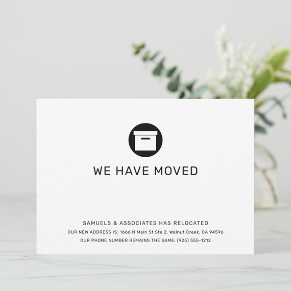 We Are Moving Announcements Business