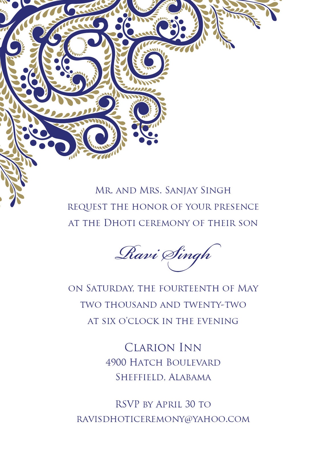 Dhoti Ceremony Invitation Dhoti Function Invite Pancha Kattu - Etsy