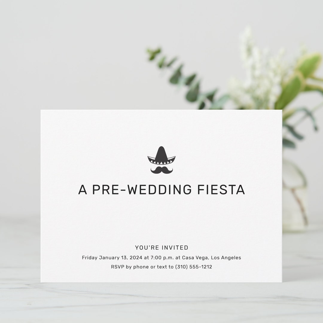 Mexican Dinner Invitation, Fiesta, Dinner Invitation, Rehearsal Dinner ...