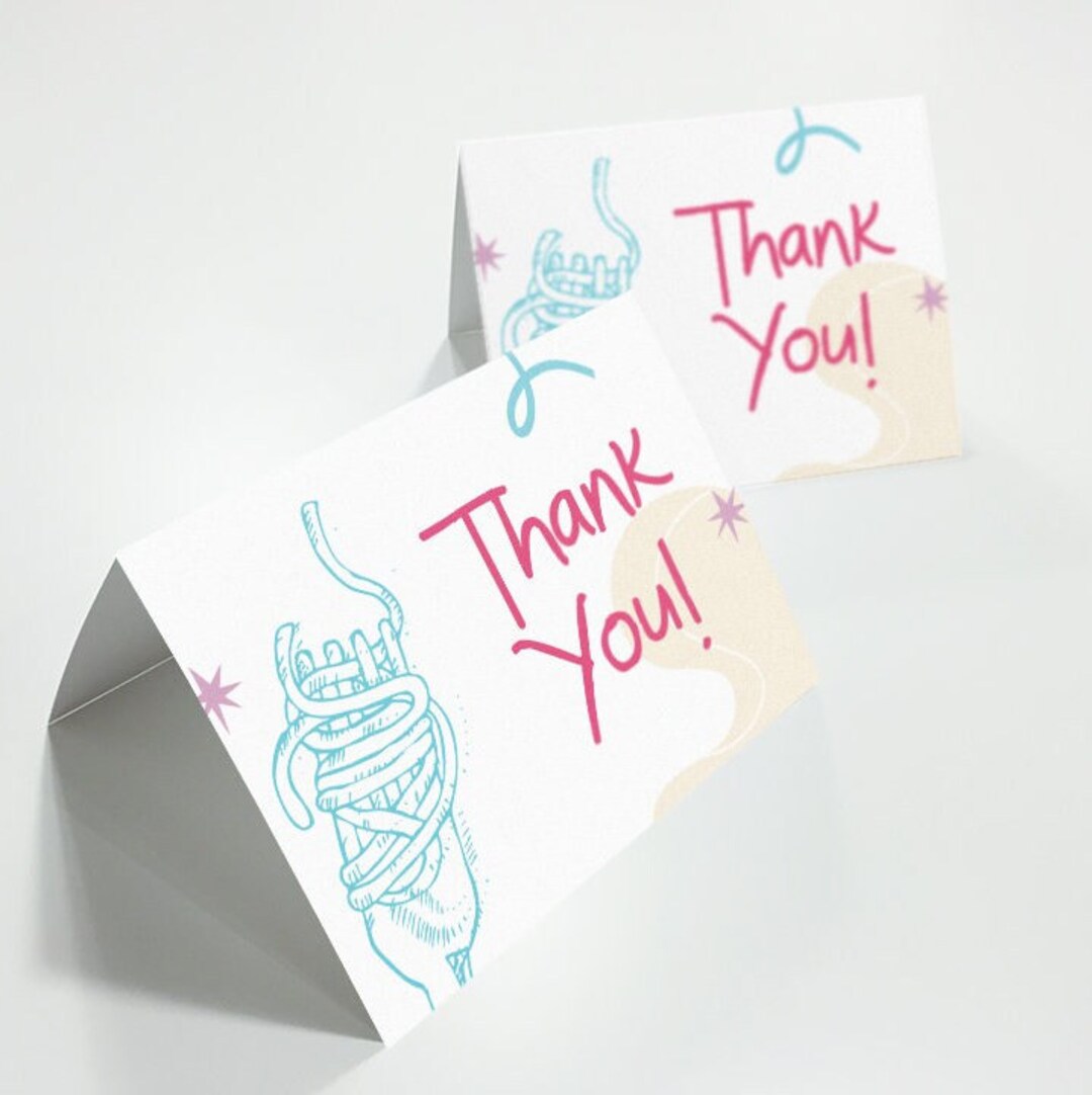 Kids Spaghetti Birthday Thank You Cards, Kids Noodles Birthday Party ...