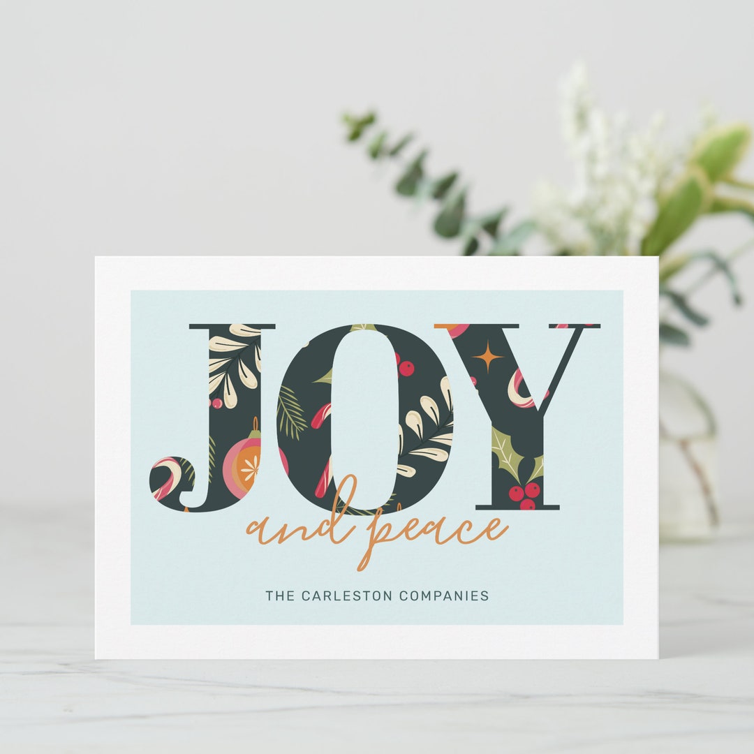 PRINTABLE Company Christmas Card, Corporate Holiday Card or Business ...