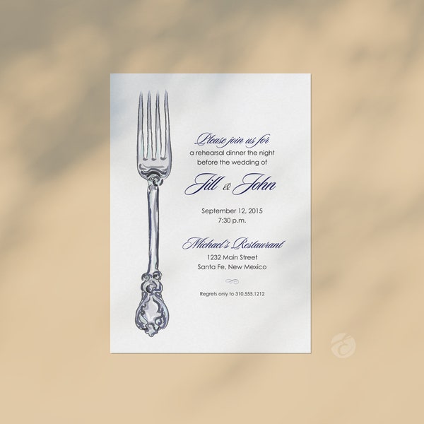 Fork Invitation - Etsy