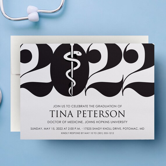 Invitations & Announcements Invitations Paper Class of 2022 Med School ...